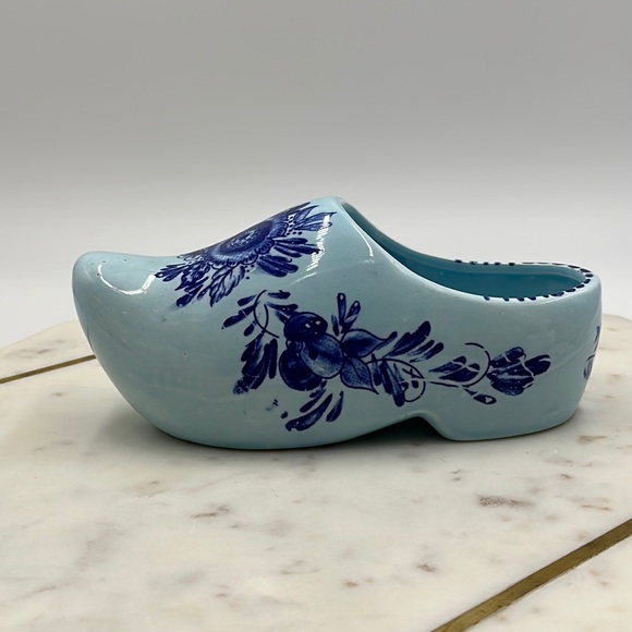 Accents | Dutch Floral Ceramic Clog Shoe Planter | Poshmark